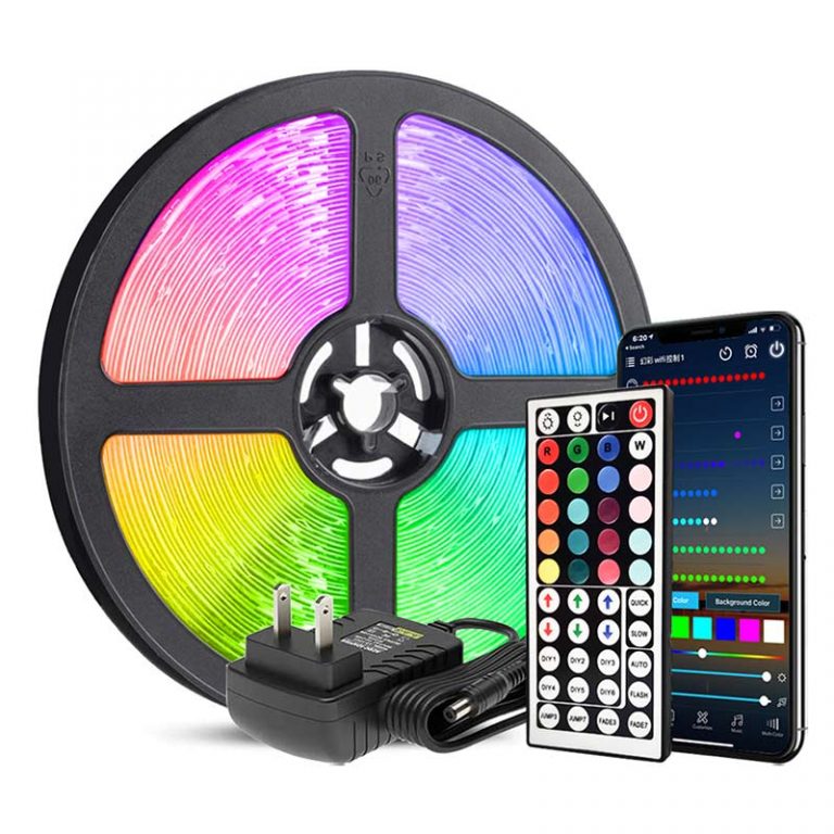 RGB Color Changing LED Strip Lights for Room with Remote - obitol