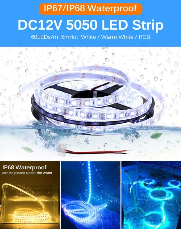 IP68 Waterproof LED Strip Lights Outdoor 5M/lot - obitol
