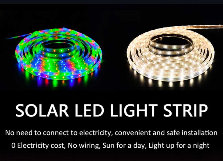 Solar Powered Waterproof Outdoor LED Strip Lights with Remote - obitol