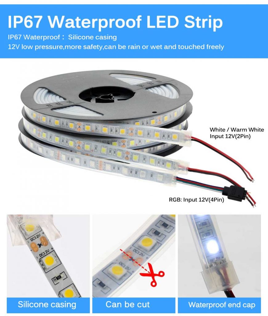 IP68 Waterproof LED Strip Lights Outdoor 5M/lot - obitol