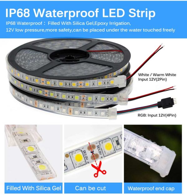 IP68 Waterproof LED Strip Lights Outdoor 5M/lot - obitol